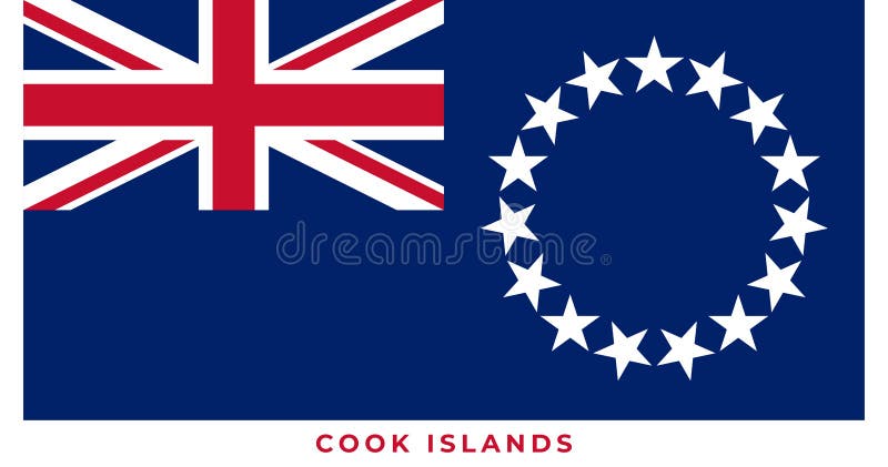 The National Flag of Cook Islands Stock Vector - Illustration of ...