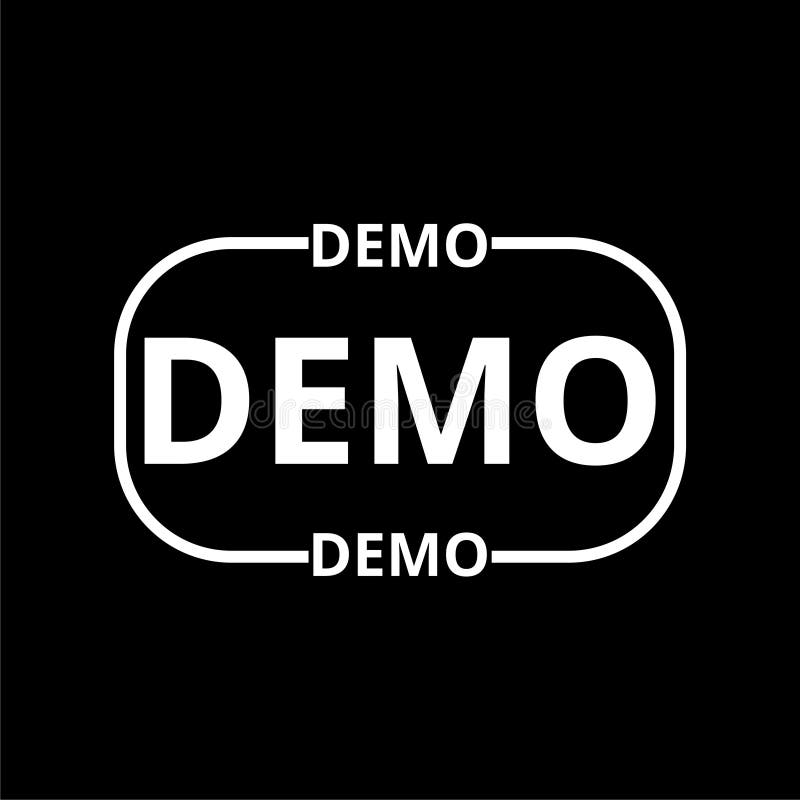 Demo Icon Sign Isolated on White Background Stock Vector - Illustration ...