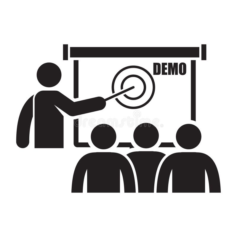 Demo Icon Isolated on White Background Stock Vector - Illustration of ...