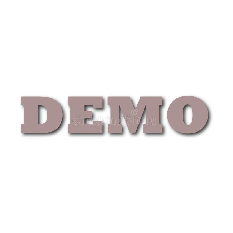 Demo Icon Sign Isolated on White Background Stock Vector - Illustration ...