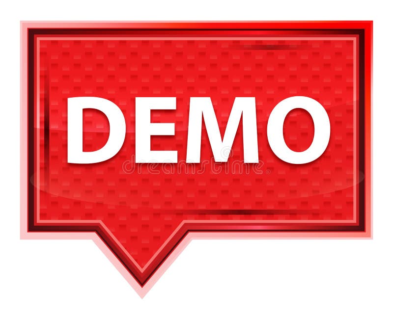 Demo Misty Rose Pink Banner Button Stock Illustration - Illustration of ...