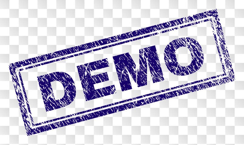 DEMO Rectangle Stamp Riscado Ilustração do Vetor - Ilustração de ...