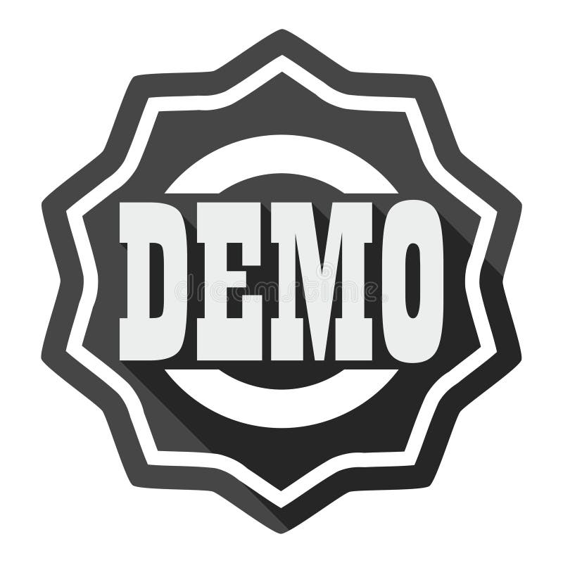 Demo sign, icon stock vector. Illustration of billboard - 105329450