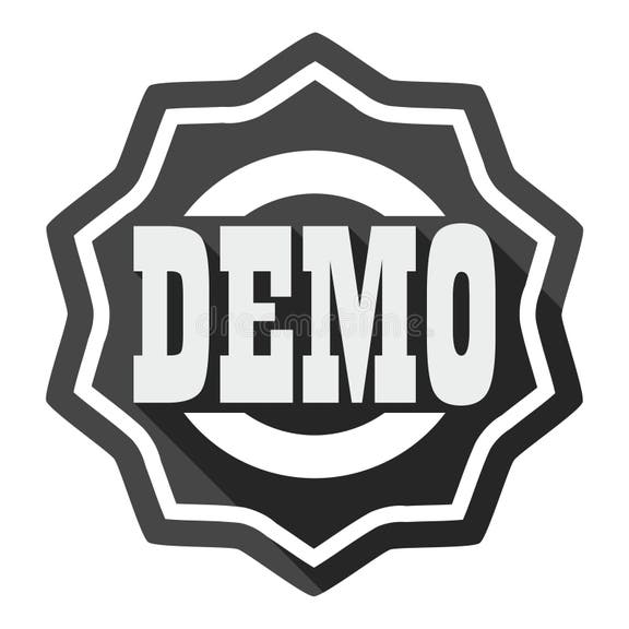 Demo sign, icon stock vector. Illustration of billboard - 105329450