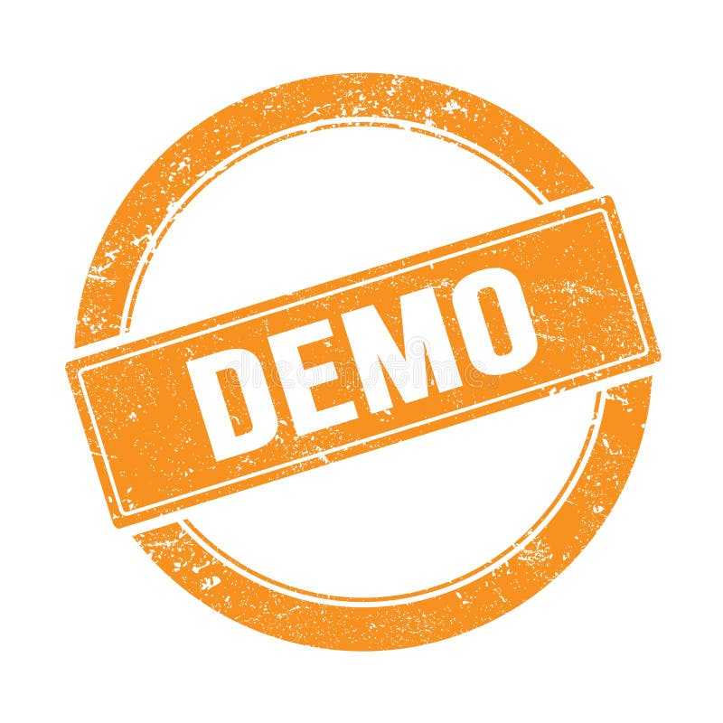 DEMO Text on Red-black Round Stamp Sign Stock Illustration ...