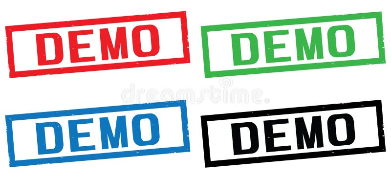 DEMO Text on Green Rectangle Stamp Sign Stock Illustration ...