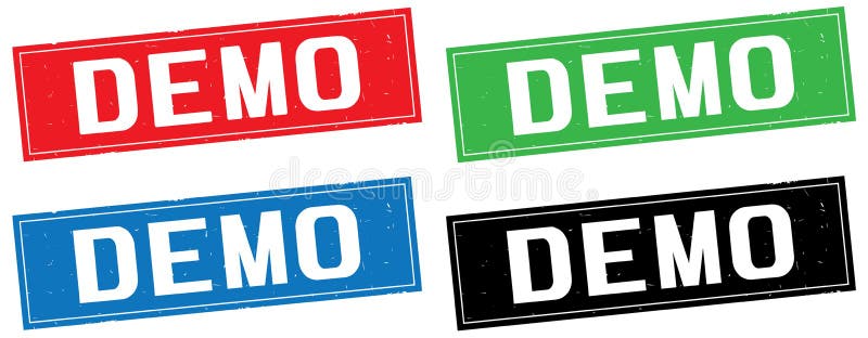 DEMO Text on Red-black Round Stamp Sign Stock Illustration ...