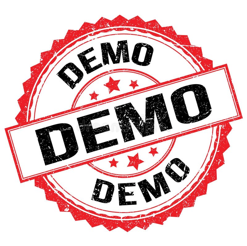 DEMO Text on Green Rectangle Stamp Sign Stock Illustration ...