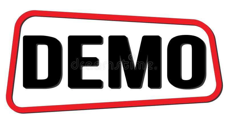 DEMO Text on Green Rectangle Stamp Sign Stock Illustration ...