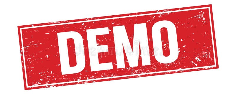 DEMO Text on Red Grungy Rectangle Stamp Stock Illustration ...