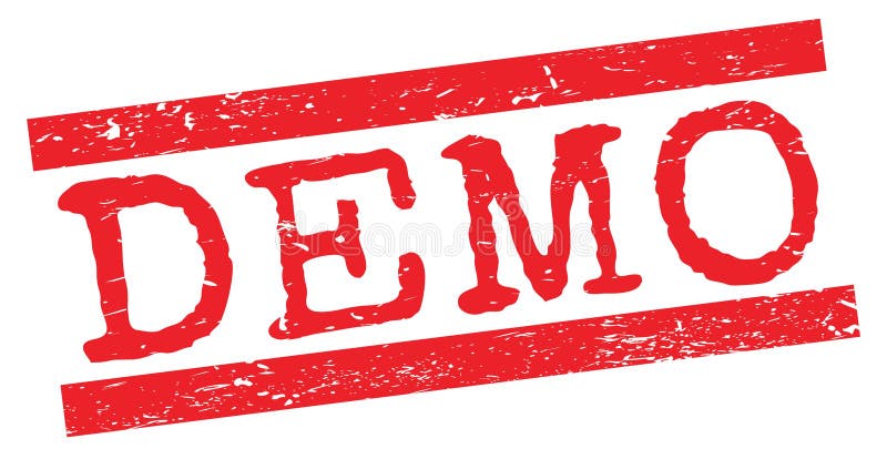 DEMO Text on Red Lines Stamp Sign Stock Illustration - Illustration of ...