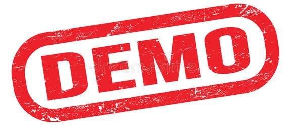 DEMO, Text on Red Rectangle Stamp Sign Stock Illustration ...