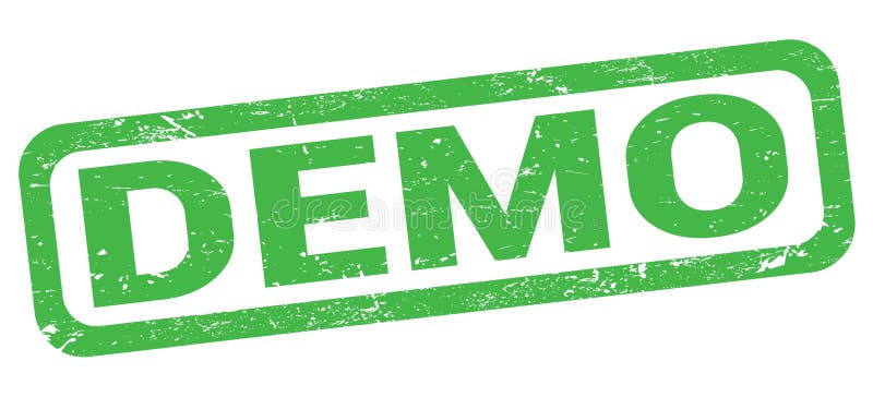 DEMO Text Written on Green Rectangle Stamp Stock Illustration ...