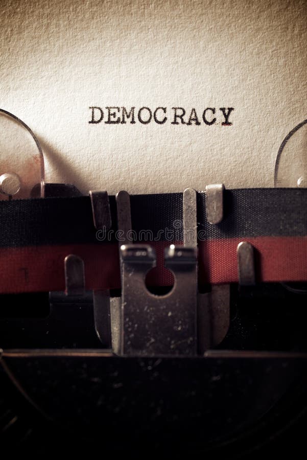 Democracy concept view stock photo. Image of paper, typography - 202435568
