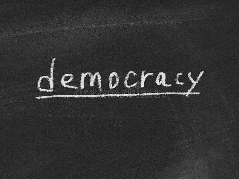 Democracy Concept Word stock image. Image of blackboard - 320117079