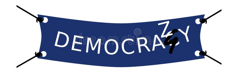 Democracy or democrazy stock illustration. Illustration of painting ...