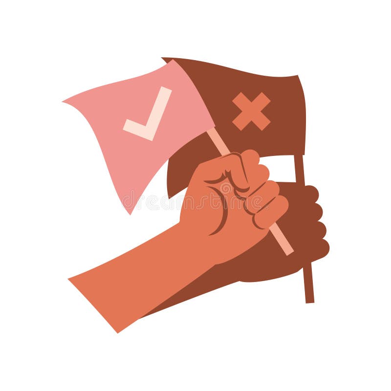 Democracy Hand Holding Flags Stock Vector - Illustration of patriotism ...