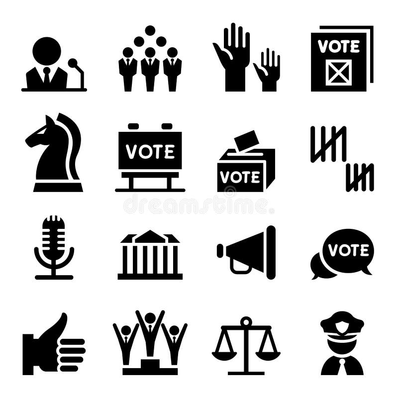 Democracy icon stock illustration. Illustration of ballot - 72474571