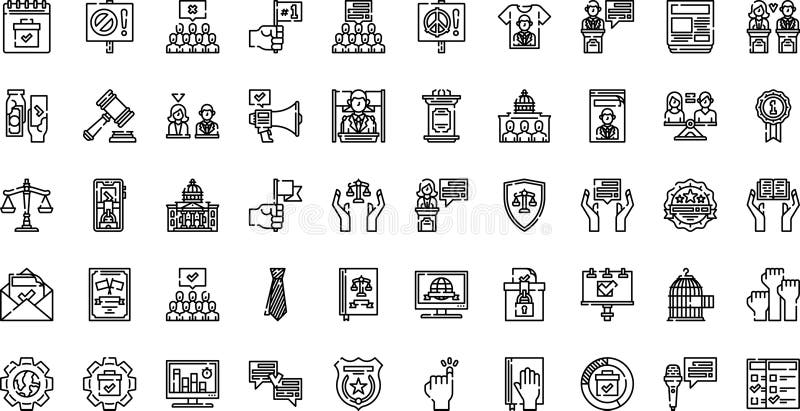 Democracy Icons High-Quality Vector Icons Collection with Editable ...