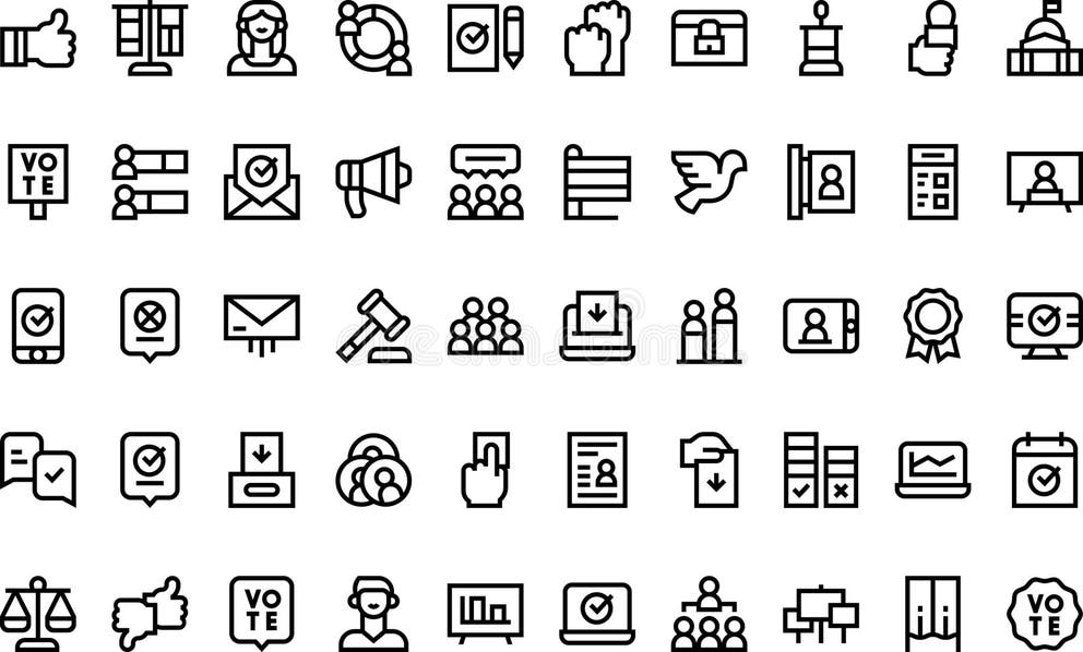 Democracy Icons High-Quality Vector Icons Collection with Editable ...