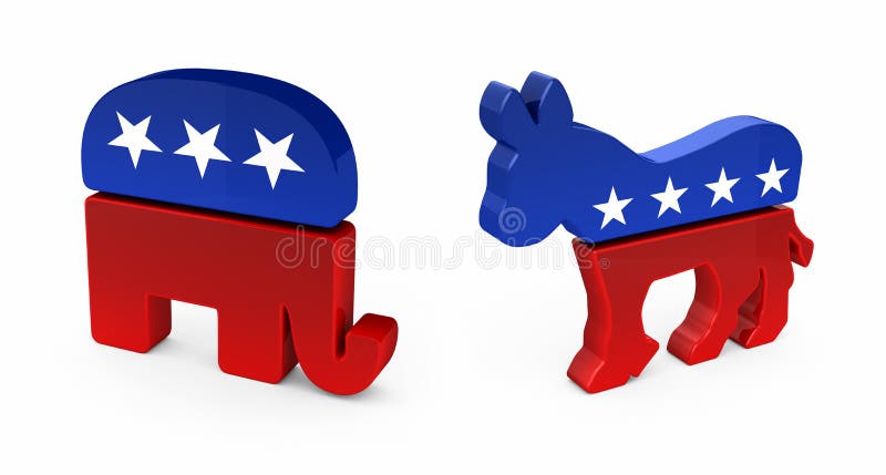 Democrat Donkey and Republican Elephant Editorial Stock Image ...