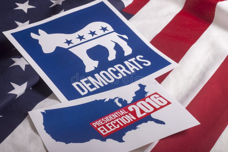 Democrat Election Vote And American Flag Editorial Photo - Image of ...