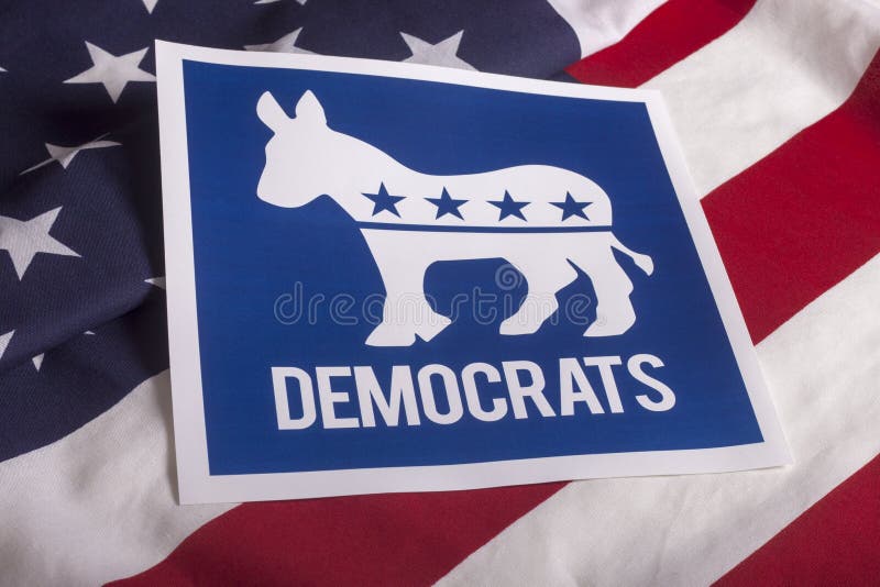 Democrat Election Vote and American Flag Editorial Photo - Image of ...
