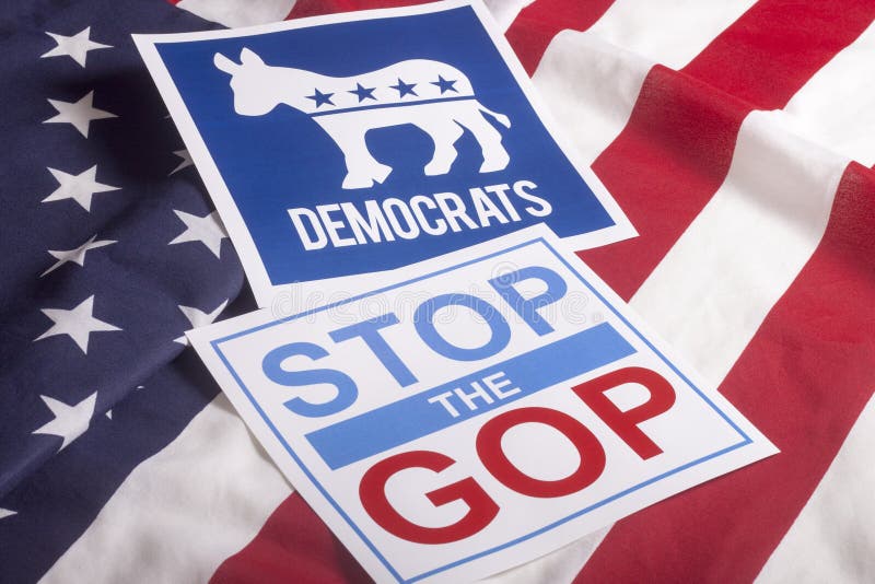 Democrat Election Vote and American Flag Editorial Stock Image - Image ...