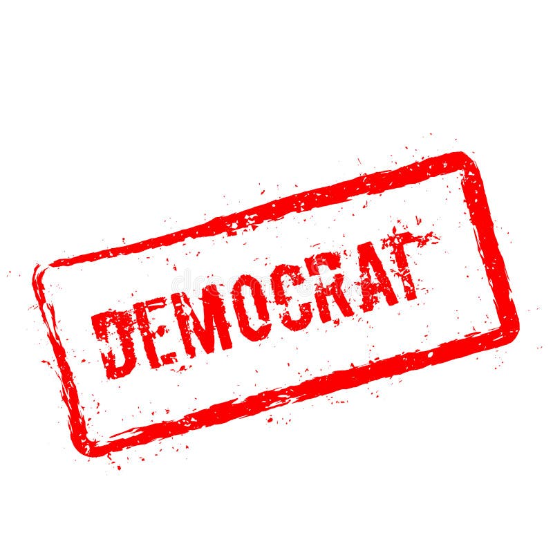 Democrat Red Rubber Stamp Isolated on White. Stock Vector ...