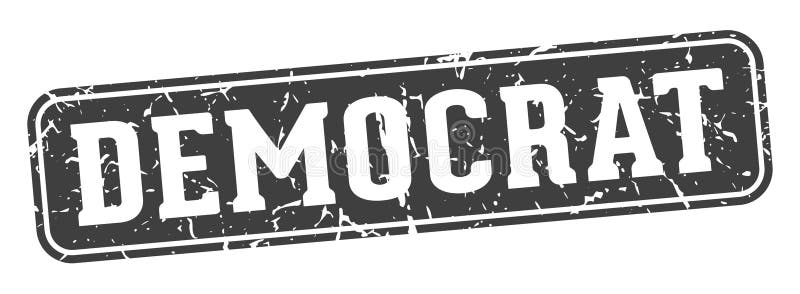 Democrat Rectangular Sign. Democrat Stamp Stock Vector - Illustration ...