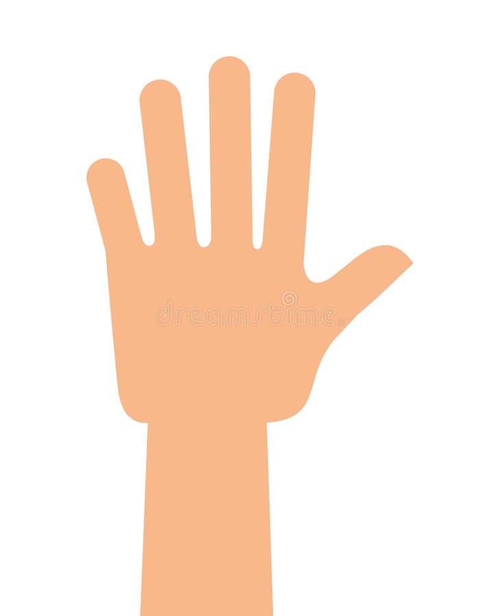 Democratic Hand Isolated Icon Design Stock Illustration - Illustration ...