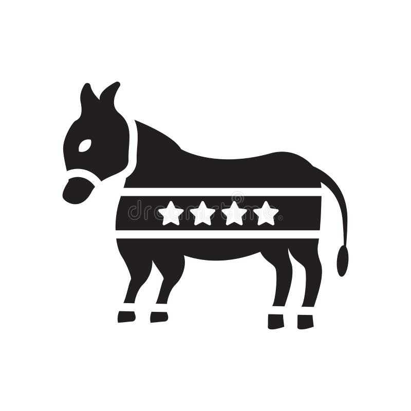 Democratic Icon Vector Sign and Symbol Isolated on White Background ...