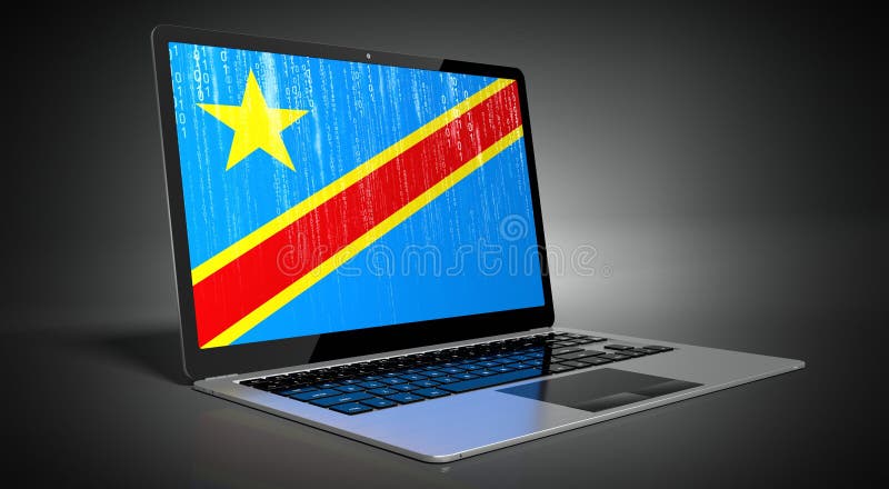 Democratic Republic of the Congo - Country Flag and Binary Code on ...