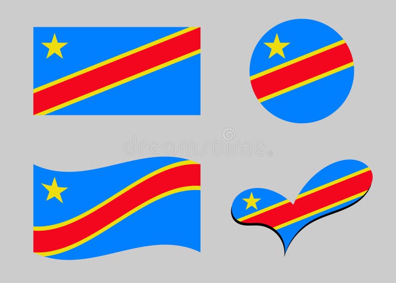 Flag of Congo. Country Flag Variations. Stock Vector - Illustration of ...