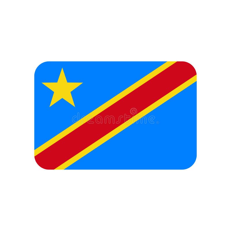 Democratic Republic of Congo Flag on Background Stock Vector ...