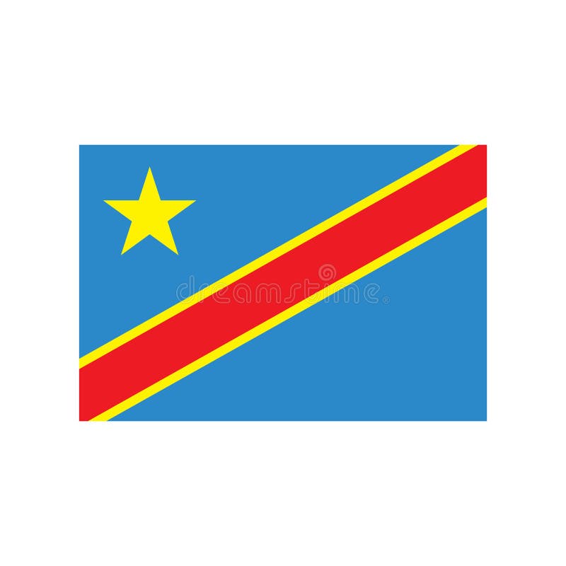 Democratic Republic of the Congo Flag Icon Stock Vector - Illustration ...