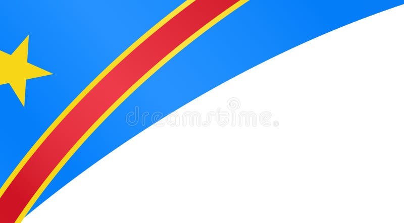 Democratic Republic Of The Congo Flag Wave Isolated On Png Or