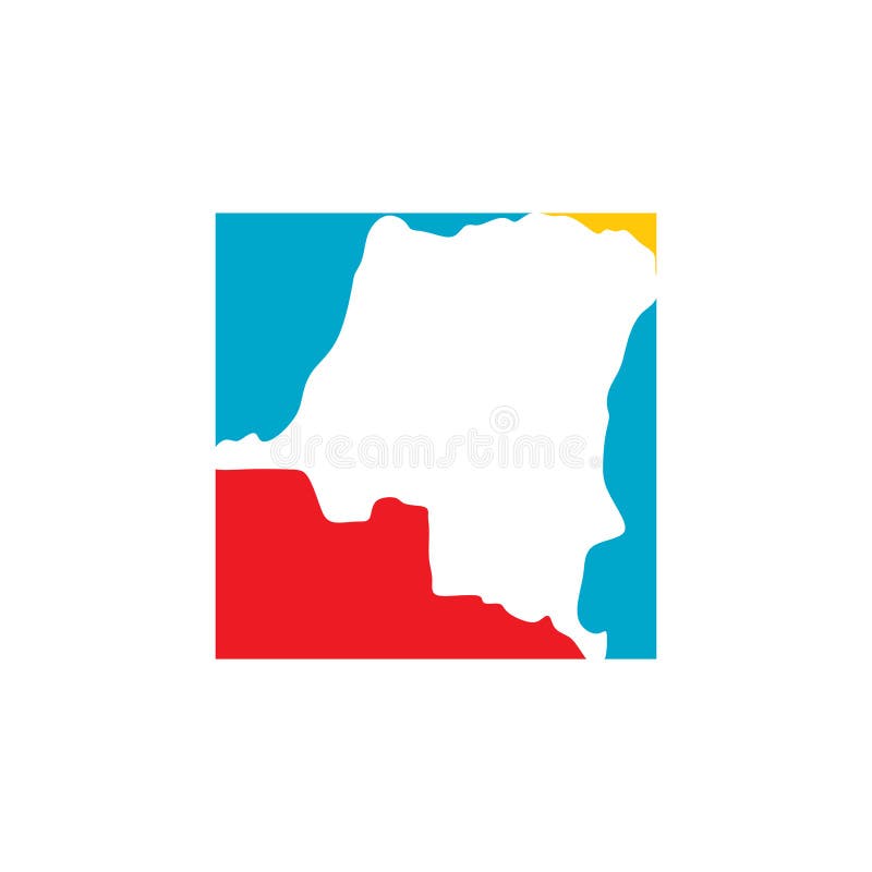 Democratic Republic of the Congo Map Logo Icon Vector Stock Vector ...