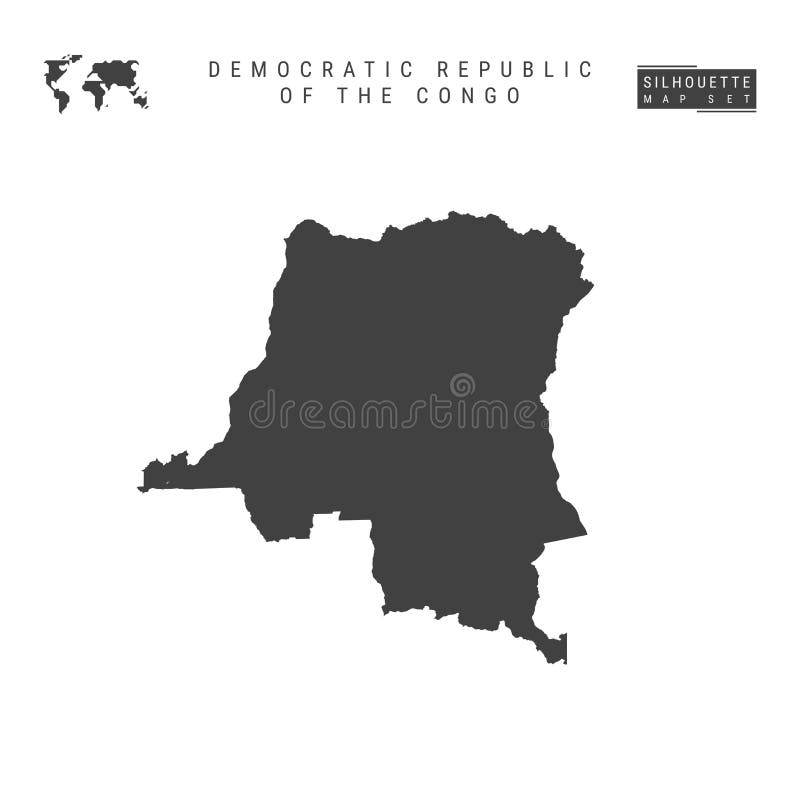 Democratic Republic Of The Congo Vector Map Isolated On White