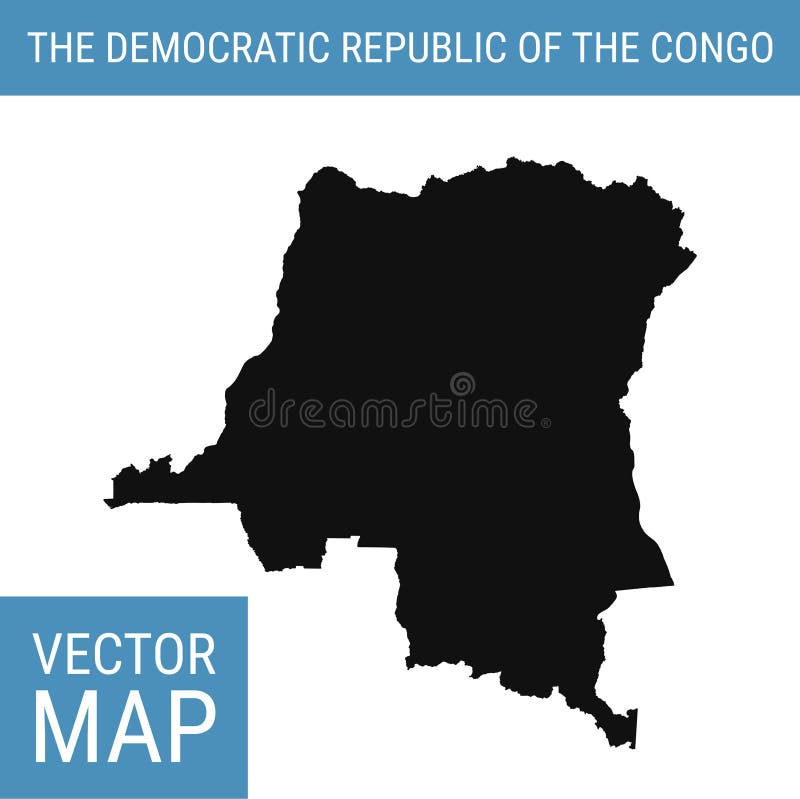 The Democratic Republic of the Congo Vector Map with Title Stock Vector ...