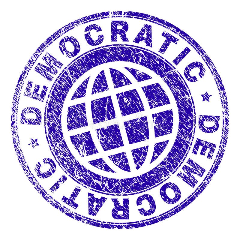 Grunge Textured DEMOCRATIC Stamp Seal Stock Vector - Illustration of ...