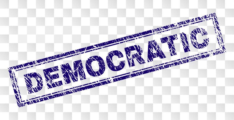 Grunge DEMOCRATIC Rectangle Stamp Stock Vector - Illustration of frame ...