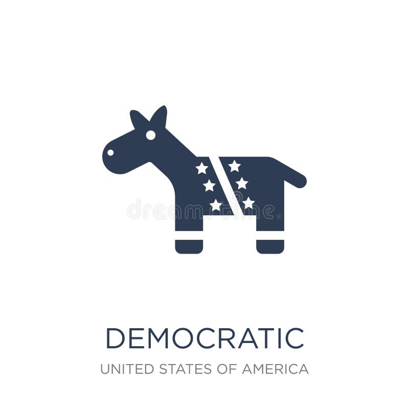 Democratisch Pictogram in Moderne Vlakke Lineaire Vector Democratische ...