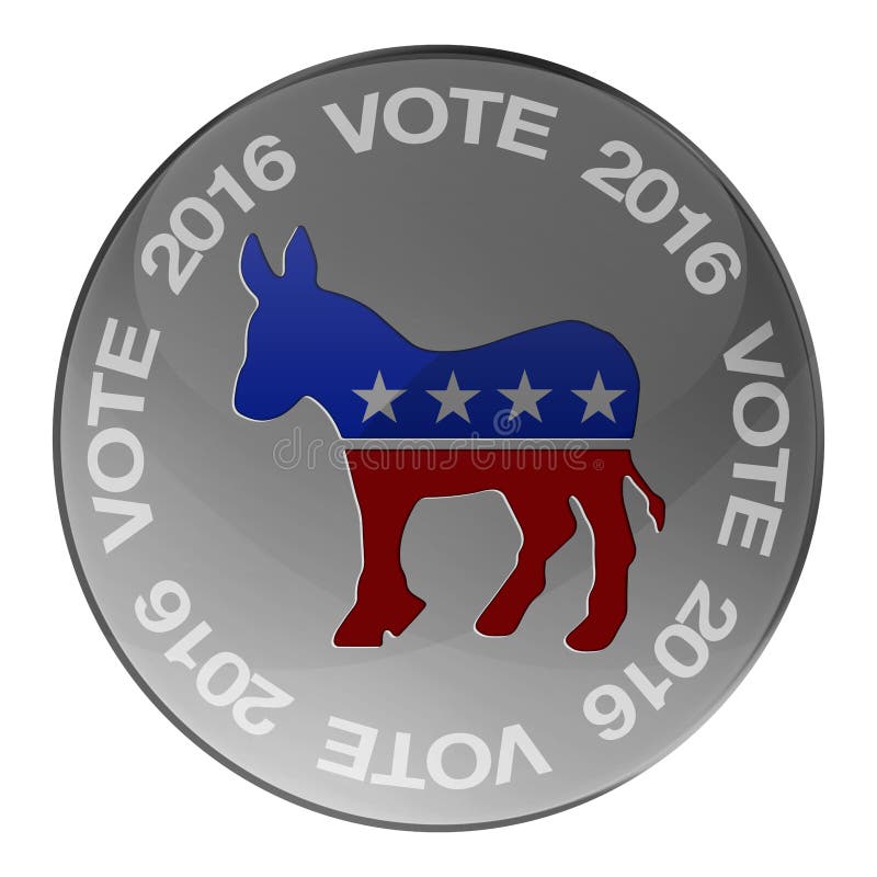 2016 Democrats Elections Button Editorial Stock Image - Illustration of ...
