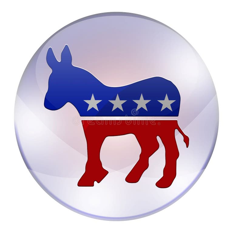 Democrats elections button editorial stock photo. Illustration of ...