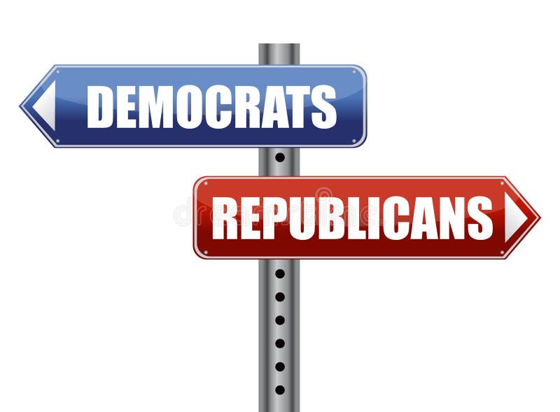 Democrats and Republicans Election Choices Stock Illustration ...