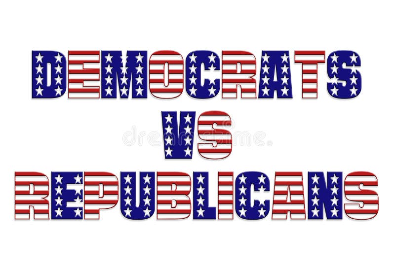 Republican versus democrat stock illustration. Illustration of enemies ...