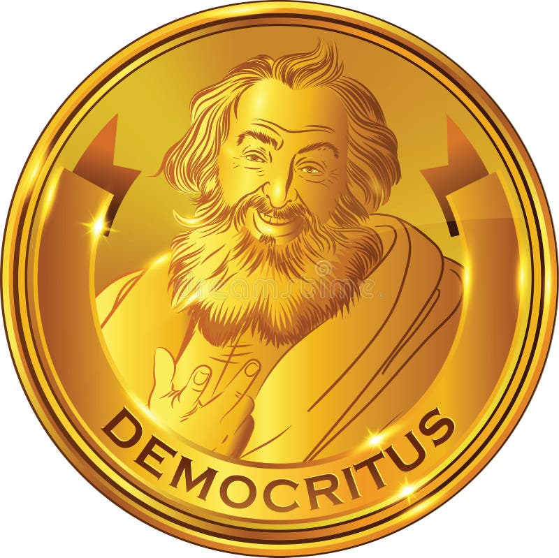 Democritus Gold Style Portrait, Vector Stock Vector - Illustration of ...
