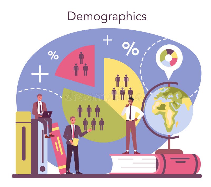 Demographer Concept. Scientist Studying Population Growth, Analyze Data ...