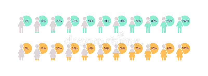 Demographic Infographic Chart Design Template Set Stock Vector ...